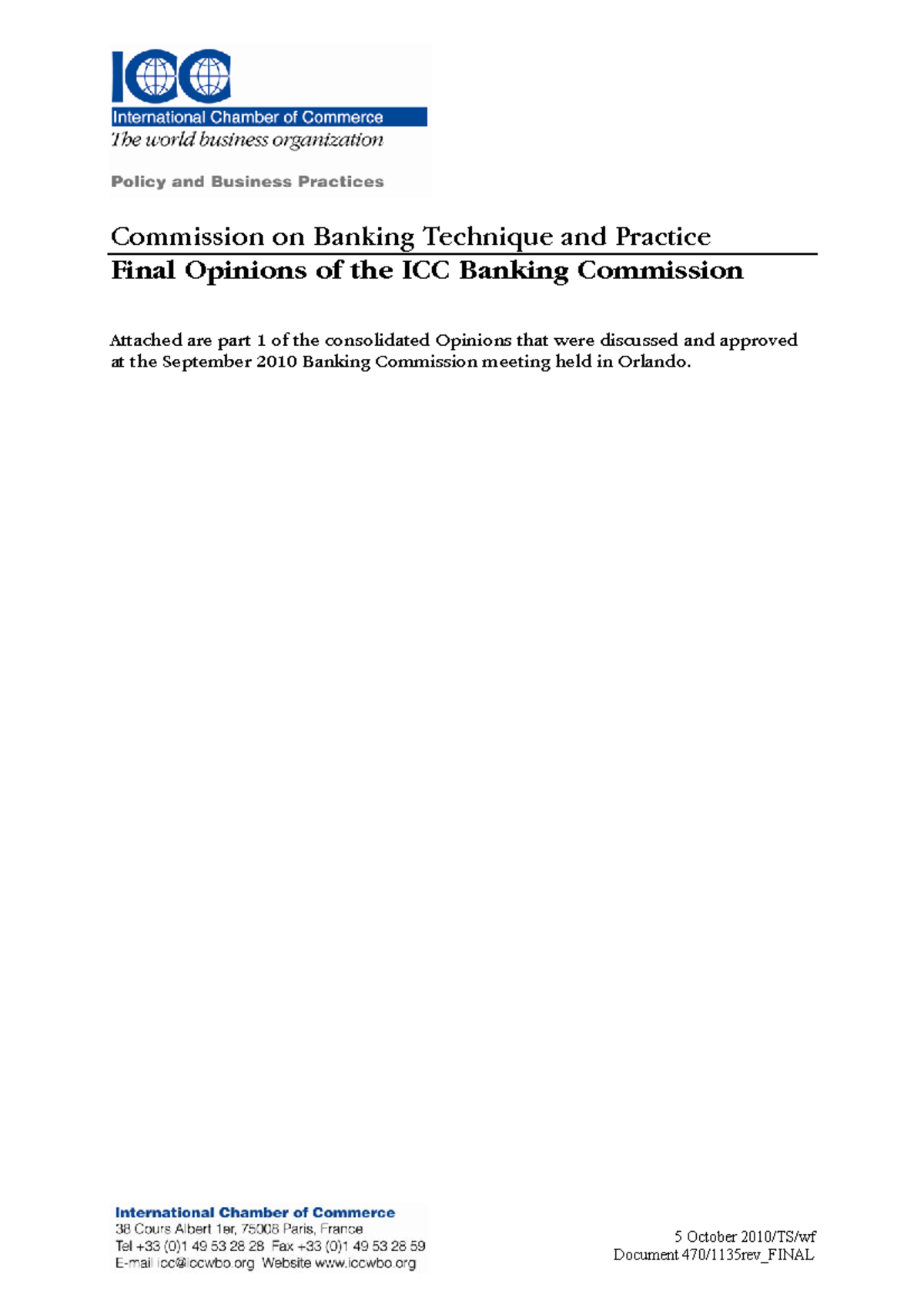 2010 04 - letter of credit - Commission on Banking Technique and ...