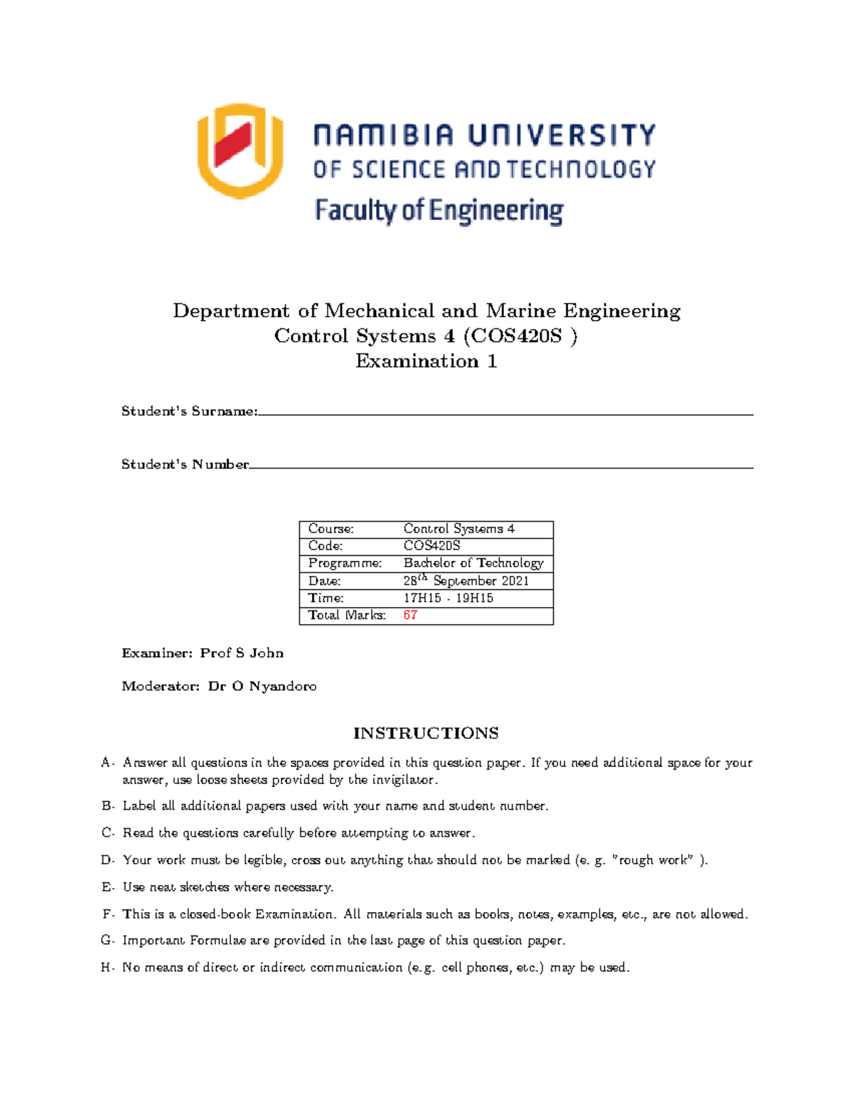 COS420S Exam1 Memo - what is explanation in detail among useful ideas ...