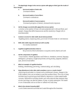 Assignment 3 AND 4-1-1 - Sensory Perception Care of the Older Client ...