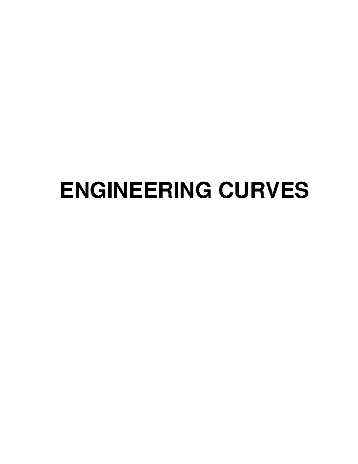 Engineering graphics - ENGINEERING CURVES ENGINEERING CURVES Part- I ...
