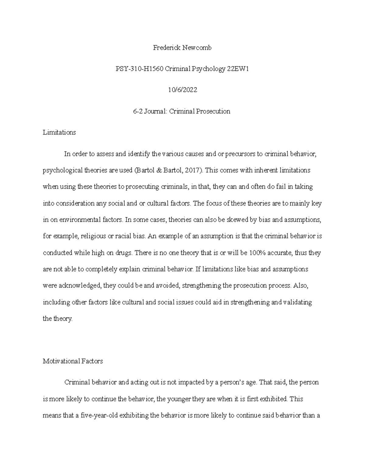 Journal - This comes with inherent limitations when using these ...