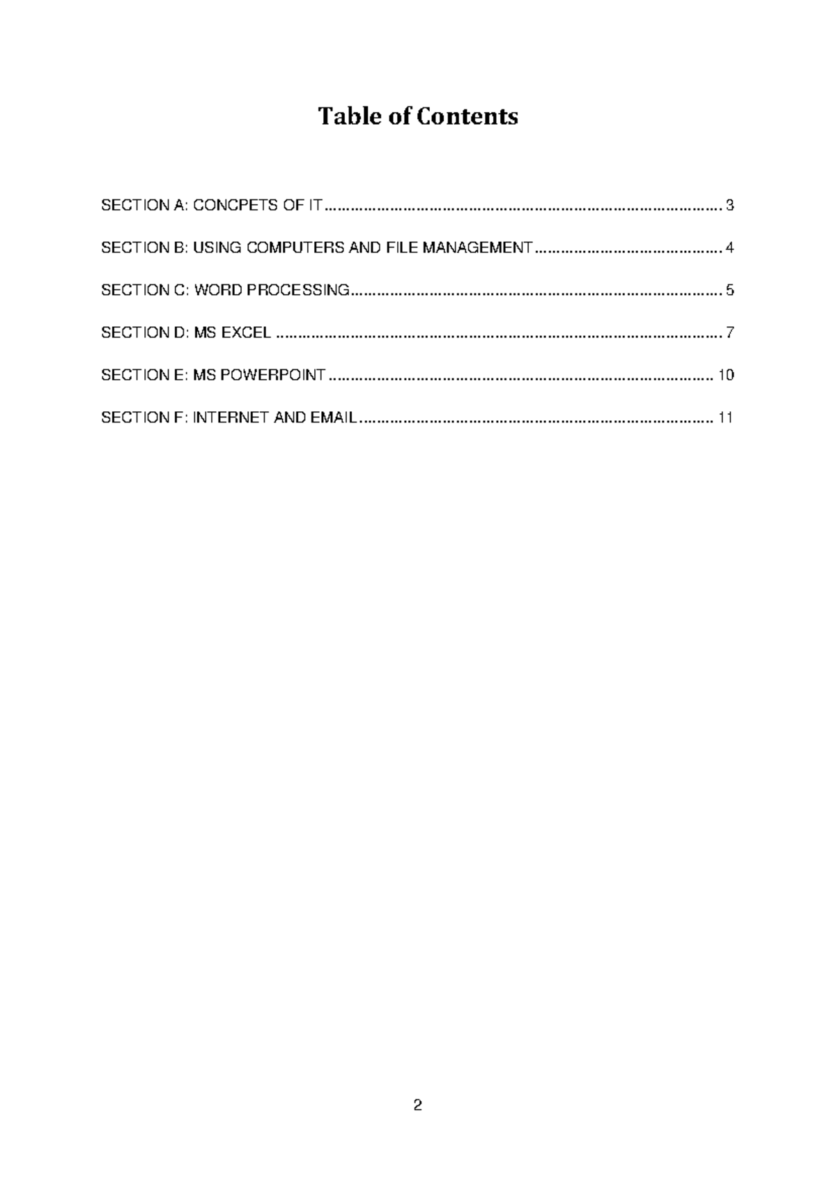 TL Shikongo CLC3509 Assignment 1 - Table of Contents SECTION A ...