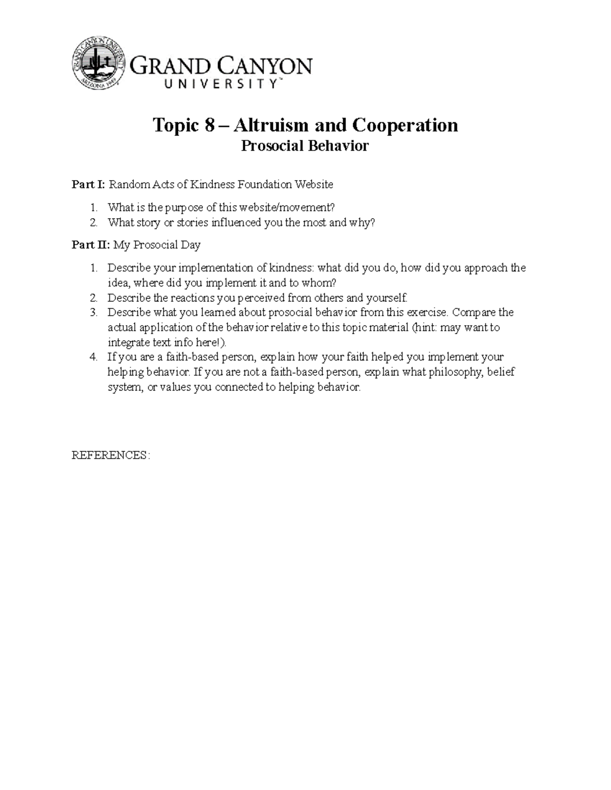 PSY-362 Prosocial Behavior - Topic 8 – Altruism and Cooperation ...