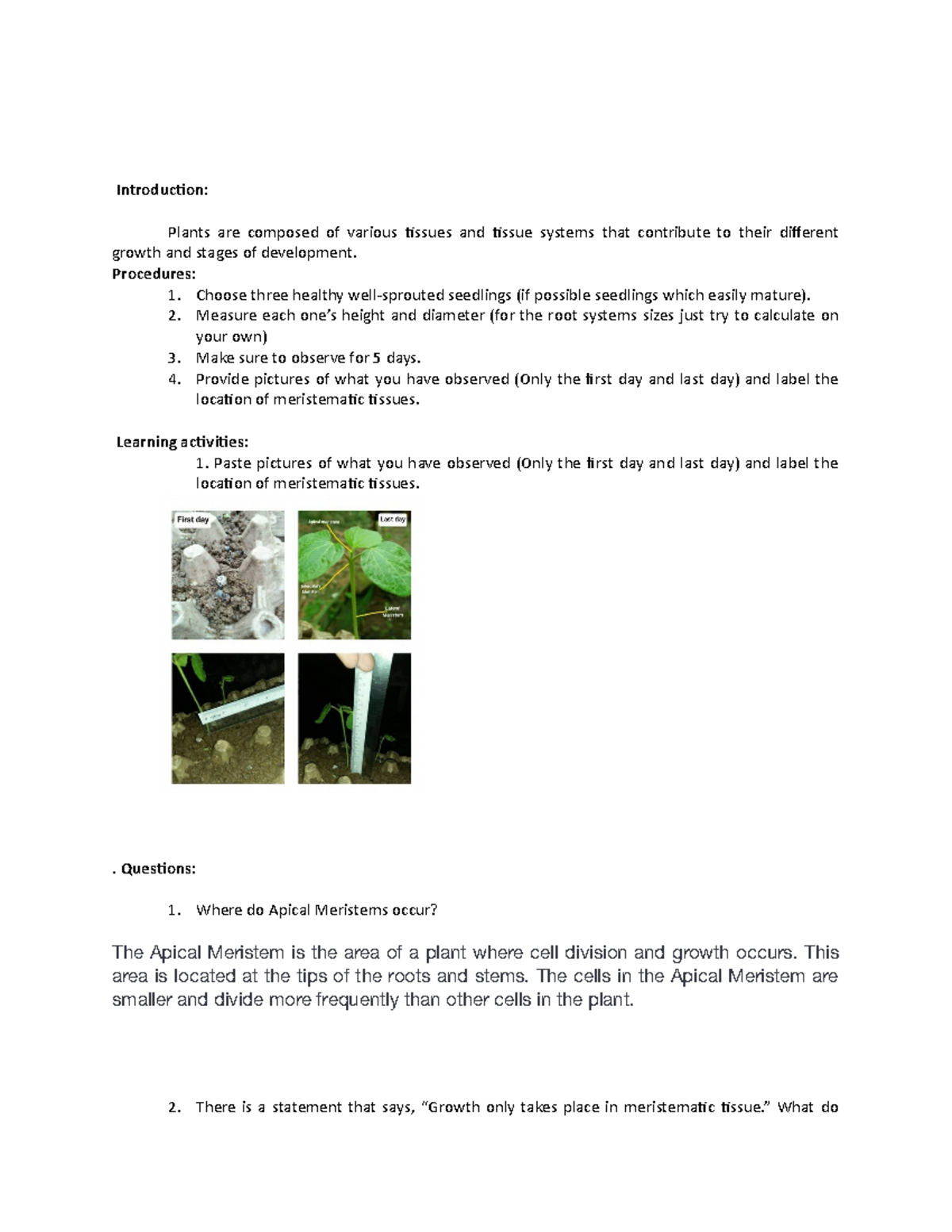 Crops and Prodution - Introduction: Plants are composed of various ...