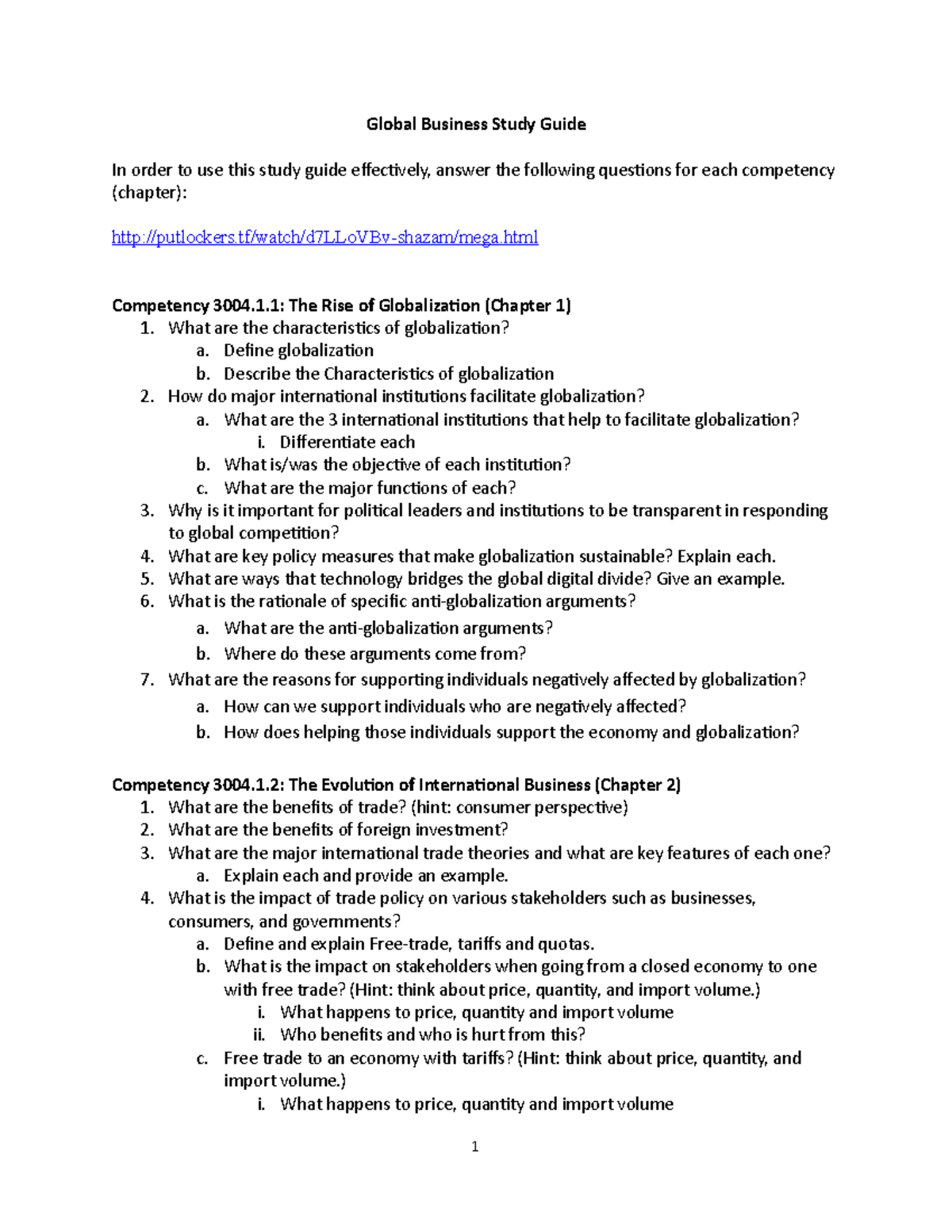 FVC1 Study Guide ...