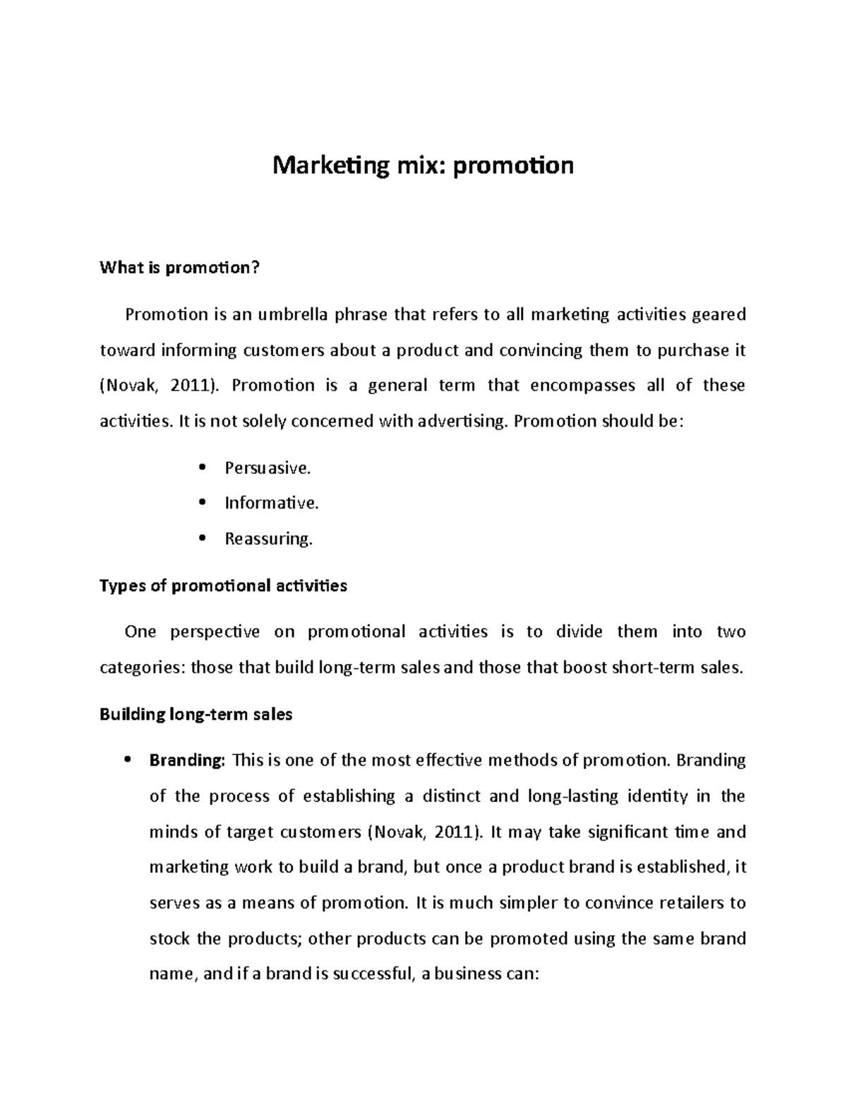 Marketing-mix-promotion - Marketing mix: promotion What is promotion ...