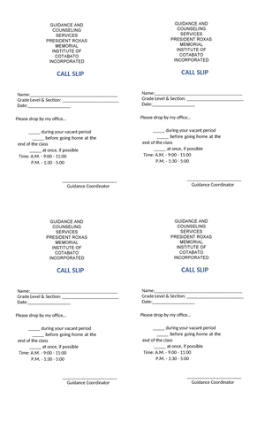 Guidance and Career Developmental Program - GUIDANCE AND CAREER ...