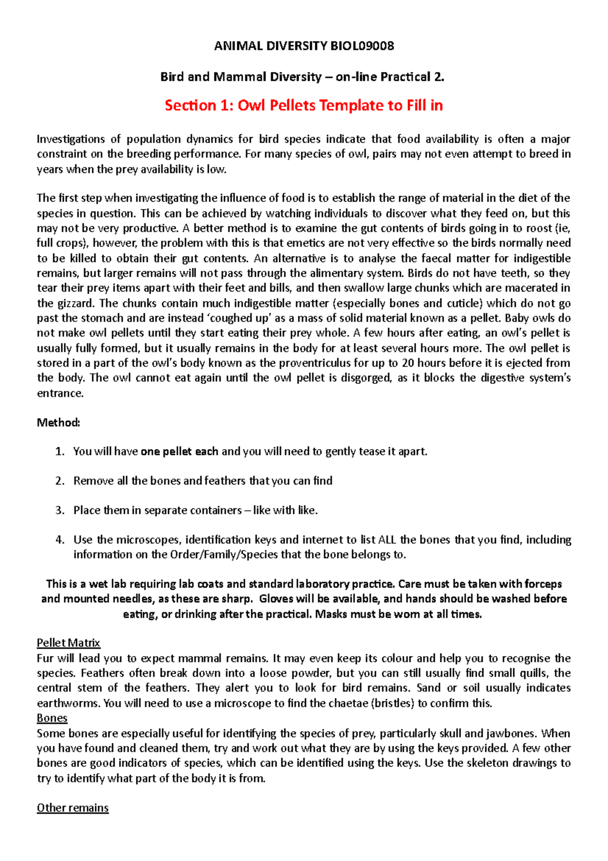 08112021 T1 Questions to fill in and upload to Turnitin Bird Diversity ...