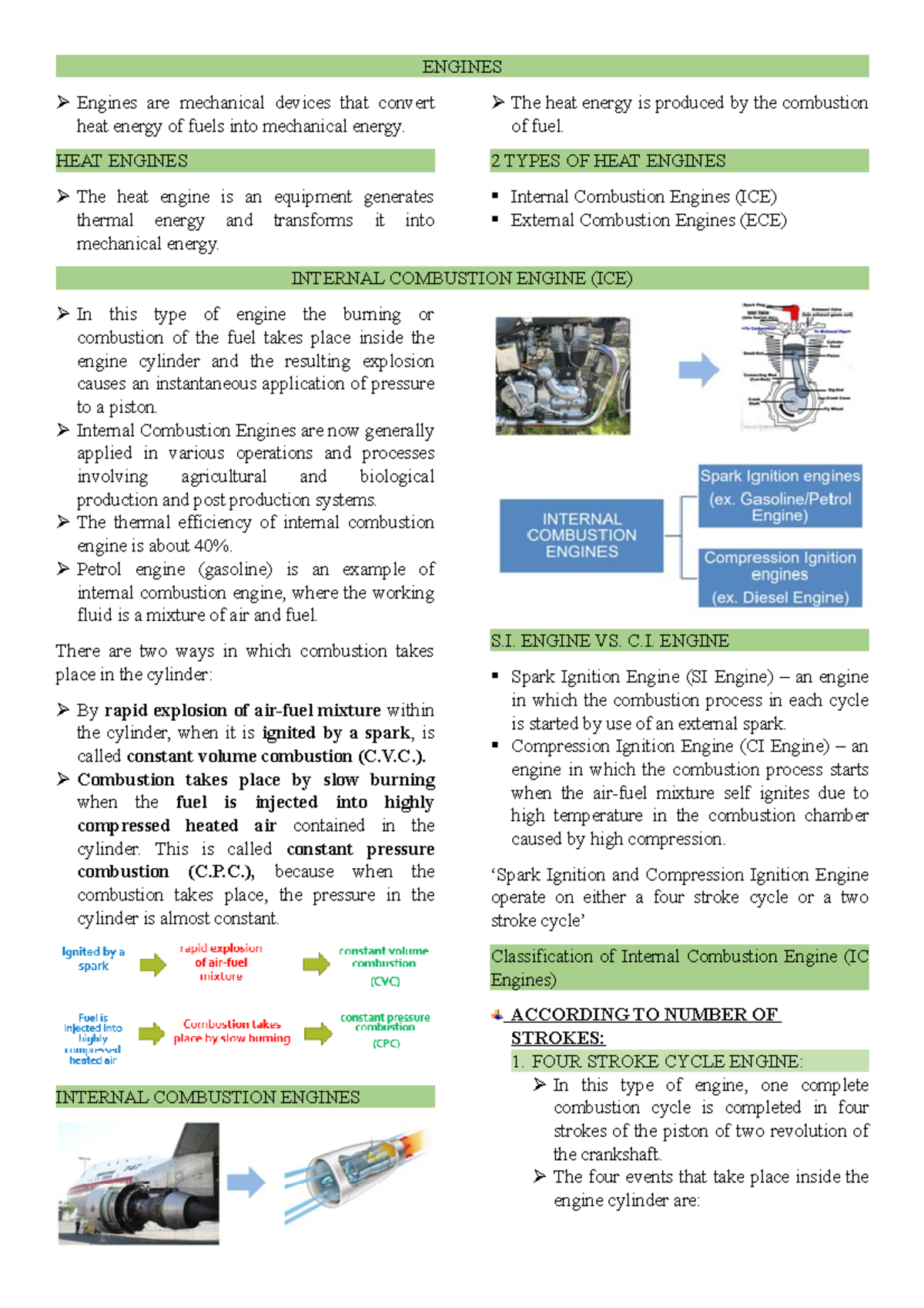 Power ENGI'G Reviewer - ENGINES Engines are mechanical devices that ...