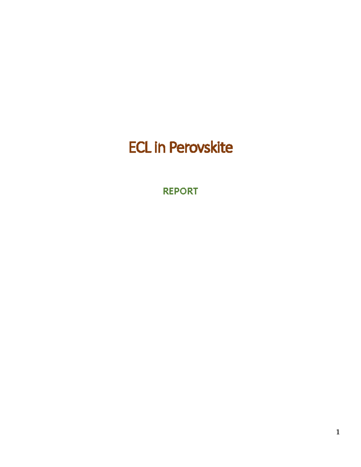 ECL in Perovskite - Summary Chemical Engineering - ECL in Perovskite ...