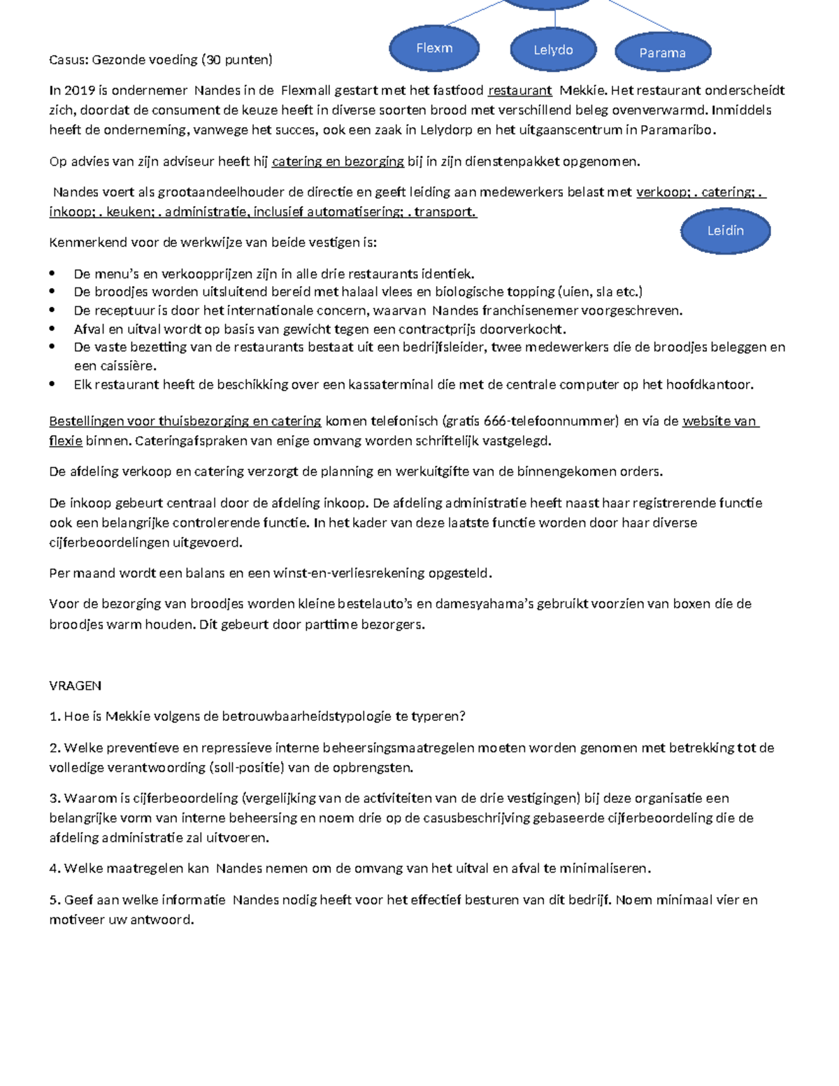 Proefexamen Mekkie restaurant studentenversie - Lelydo Parama rp Flexm ...
