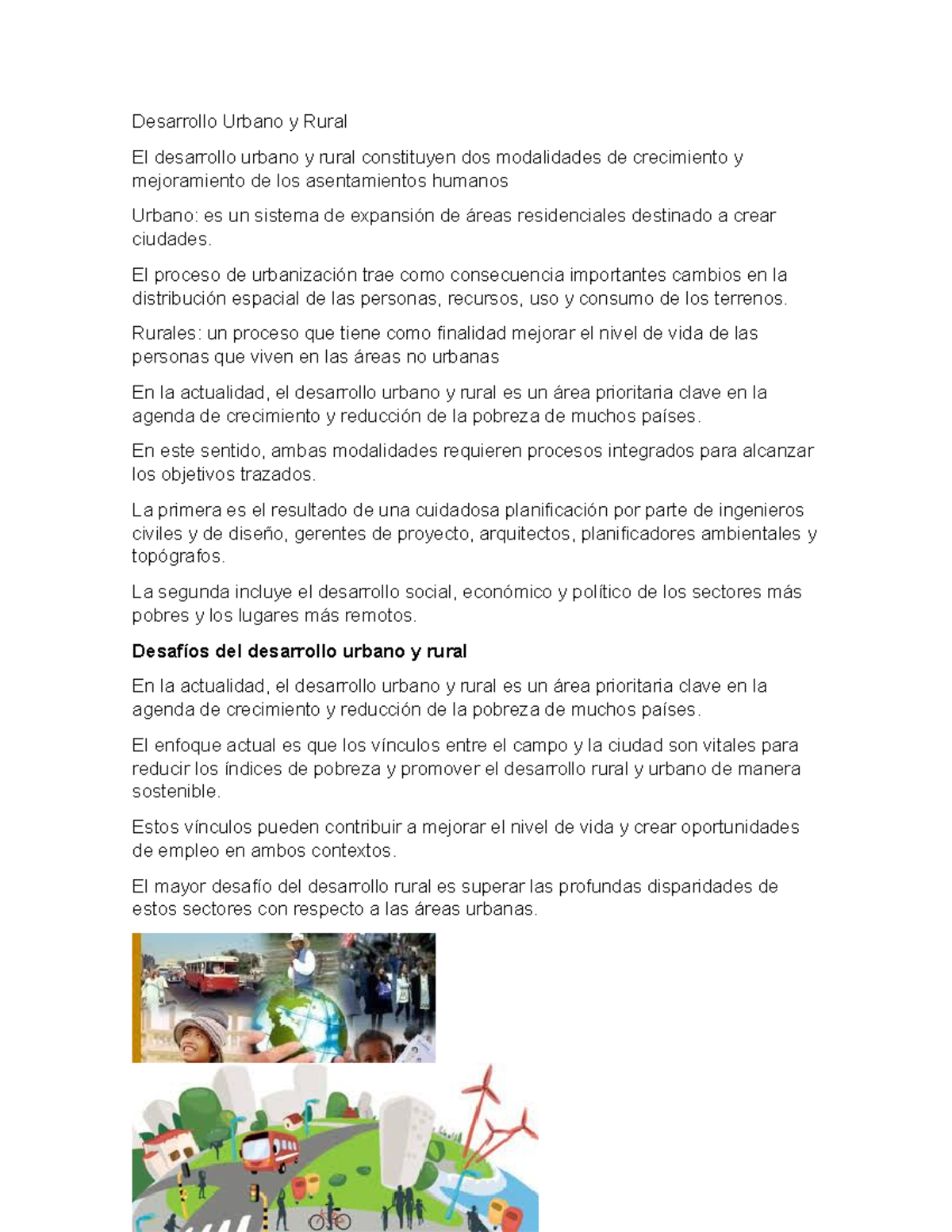 Desarrollo Urbano y Rural de la materia en cuanto crecen - Desarrollo ...