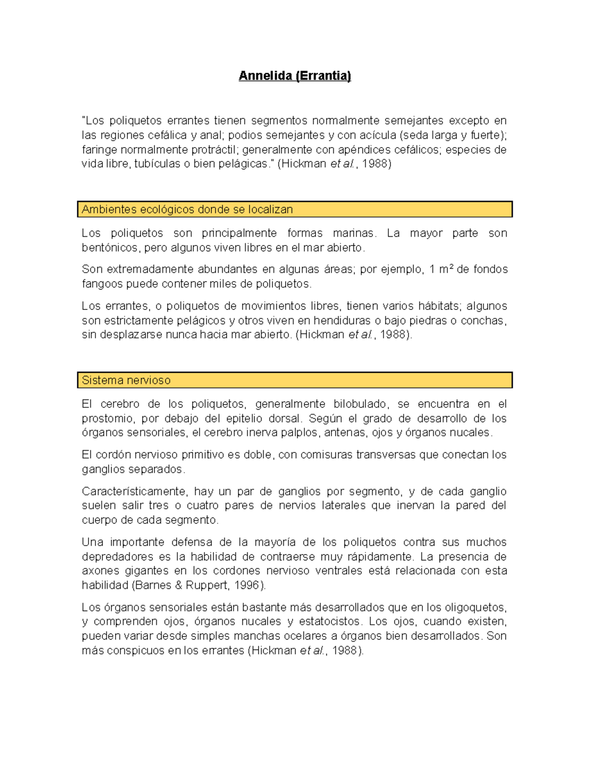 Annelida (Errantia) - Annelida (Errantia) “Los poliquetos errantes ...