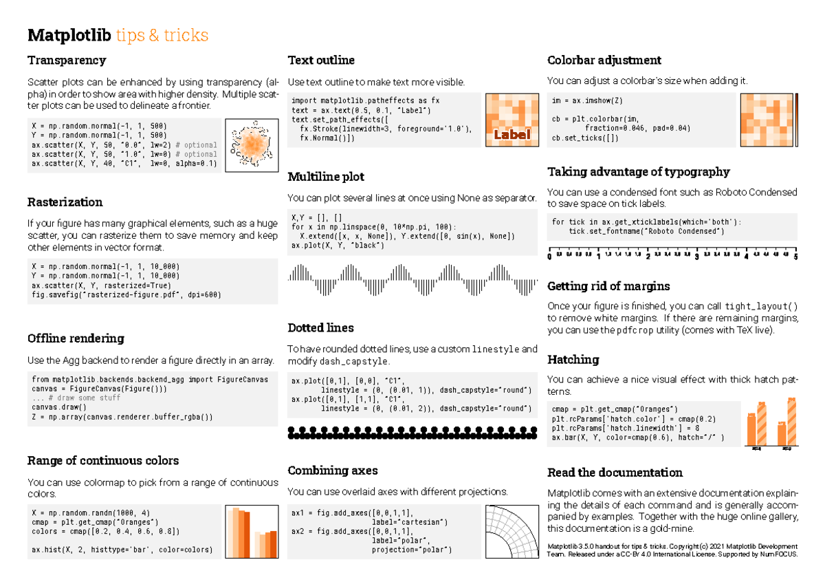Handout-tips - Useful reference sheet - Matplotlib tips & tricks ...