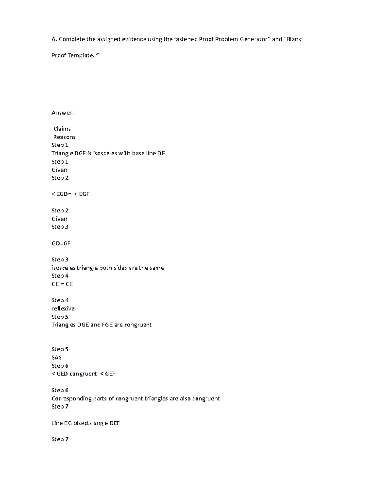 QLT1-Task4 Complete the assigned proof using the attached Proof Problem ...