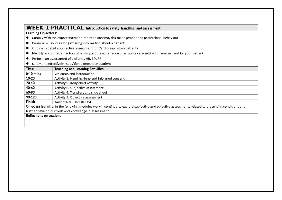Week 1 Practical 2023 - Prac doc - WEEK 1 PRACTICAL Introduction to ...