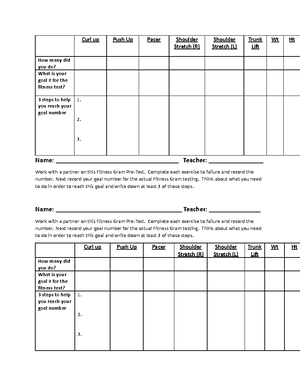 Physical Fitness - notes that he went over - Chapter 4 factors ...