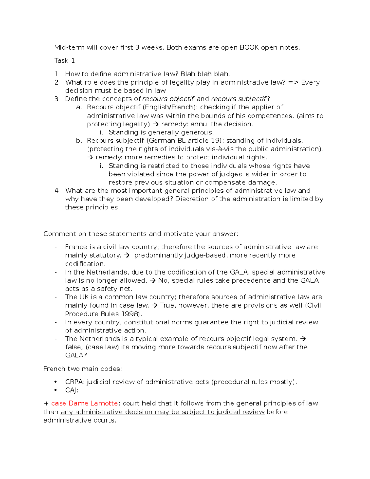 Tutorial Notes Mid Term Will Cover First 3 Weeks Both Exams Are Open Book Open Notes Task 1