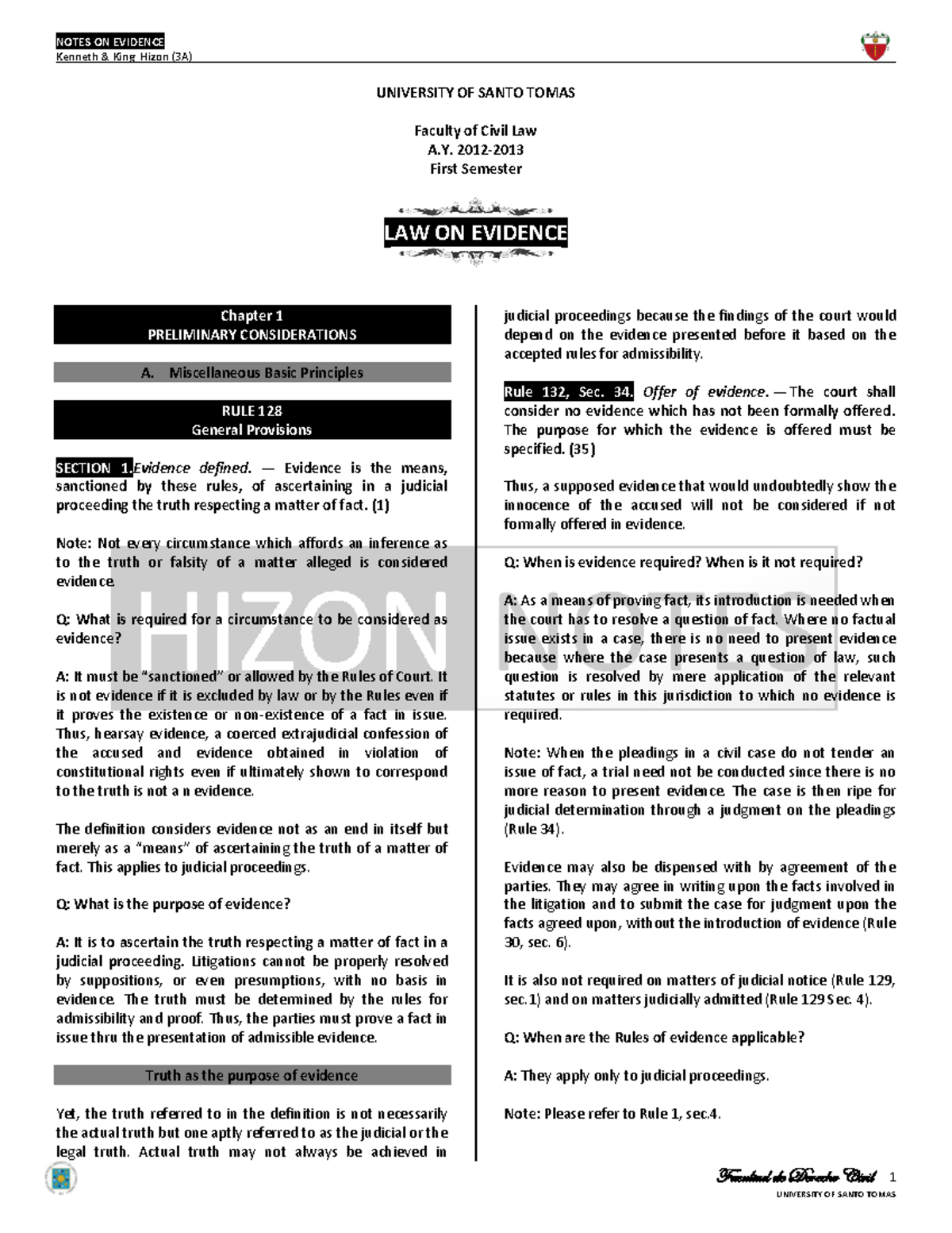 Dlscrib - Lecture materials - Kenneth & King Hizon (3A) - Studocu