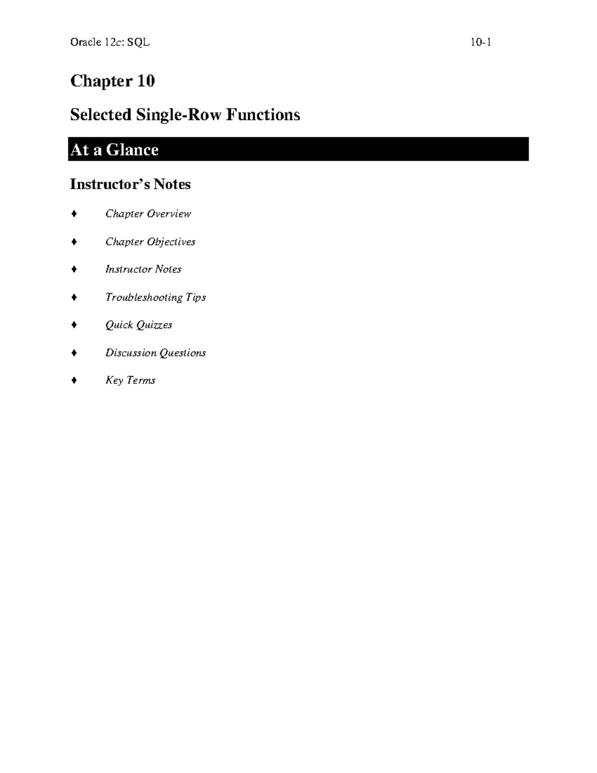 Orcl12 SQL IM ch10 - Summarized notes on the course - Chapter 10 ...