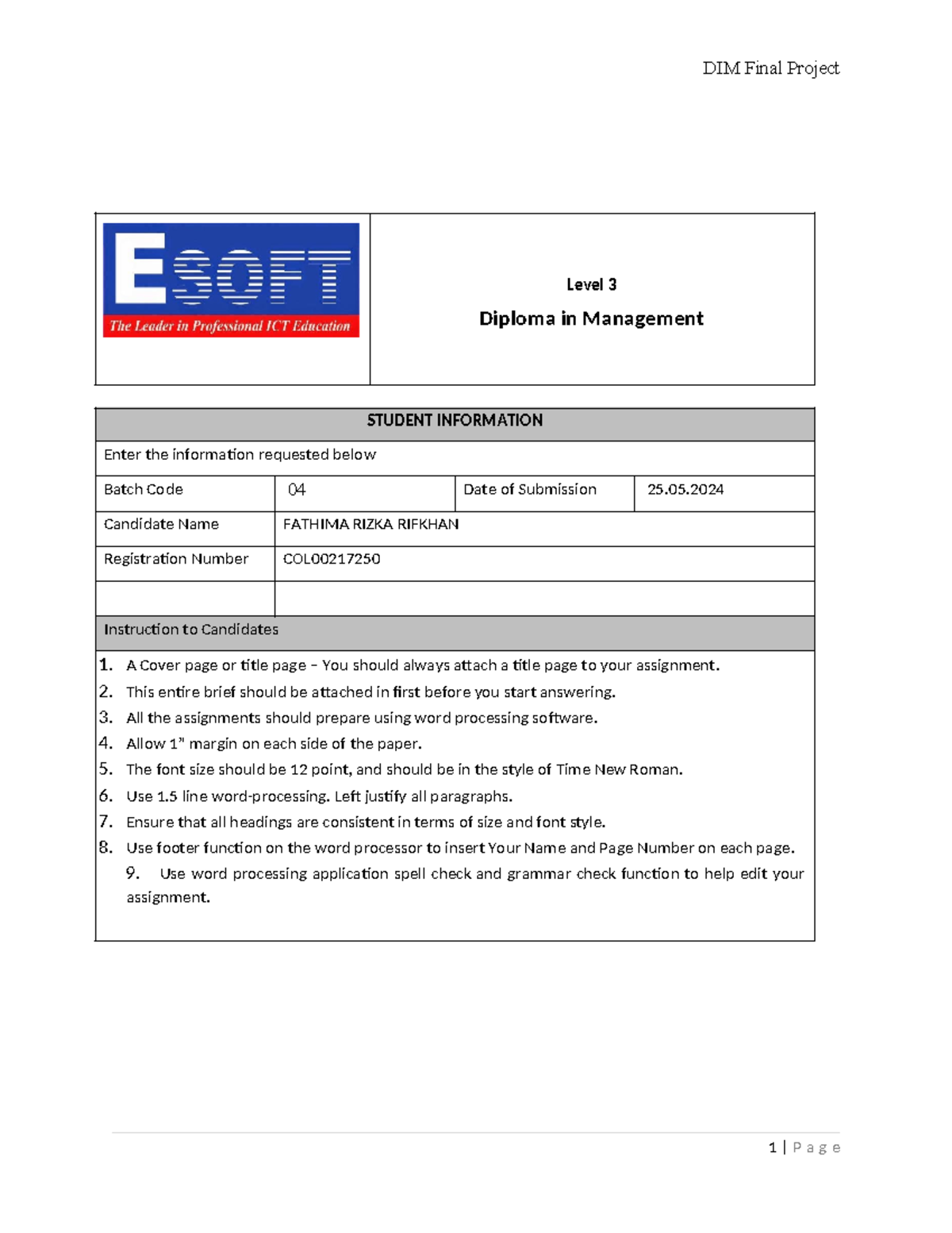 6308-1705738120747-Unit 11 - Individual Assignment- updated V1 - Level 3 Diploma in Management ...