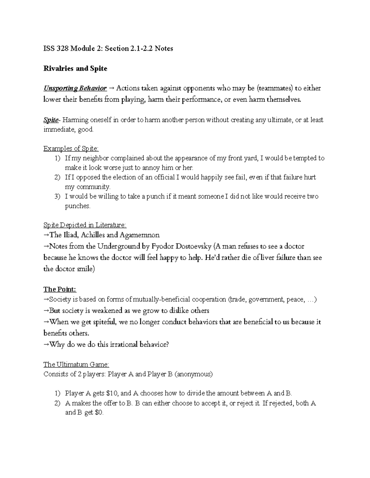 ISS 328 Module 2 Section 2.1-2.2 Notes - ISS 328 Module 2: Section 2.1 ...