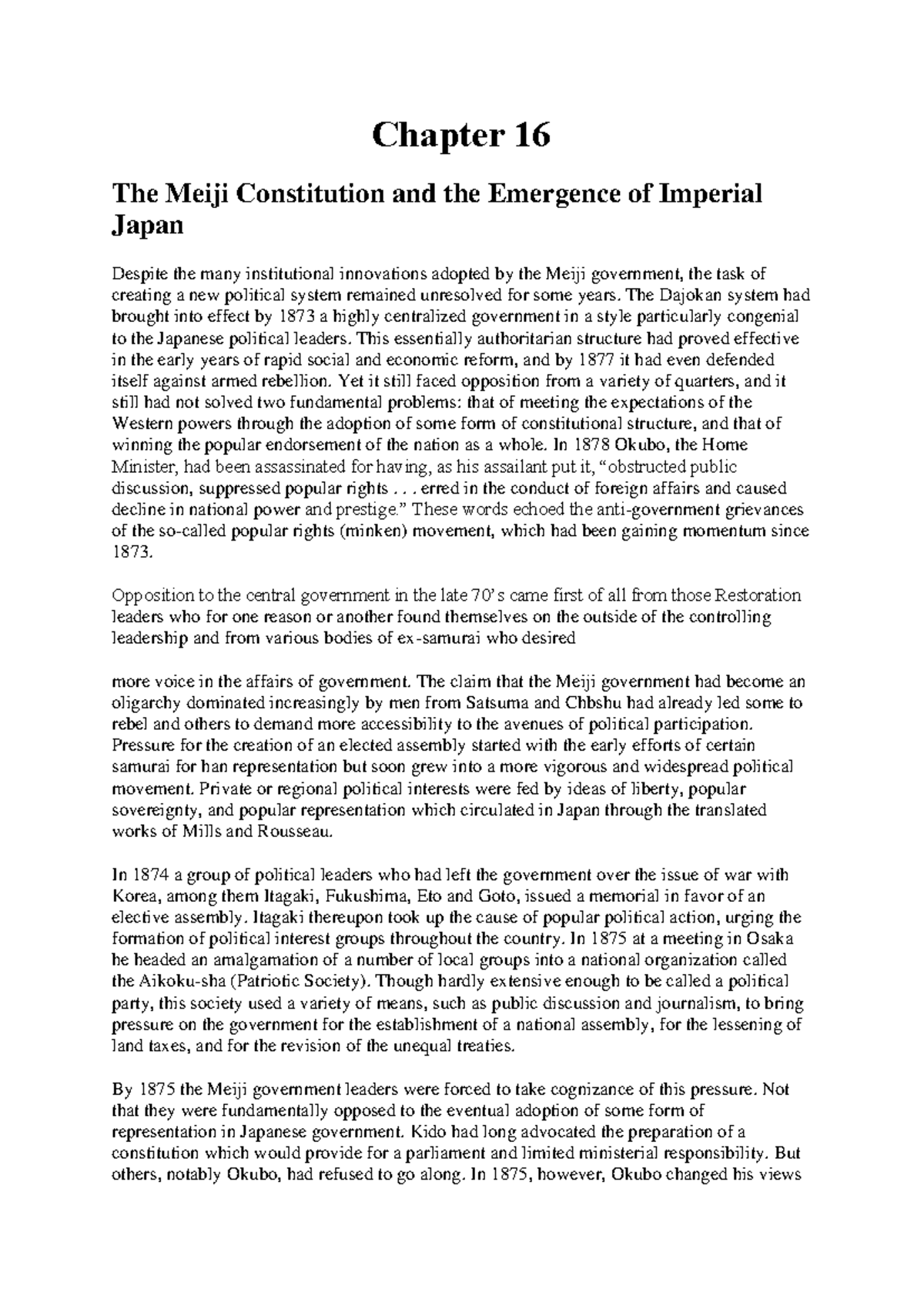 The Meiji Constitution and the Emergence of Imperial Japan ' - Chapter ...