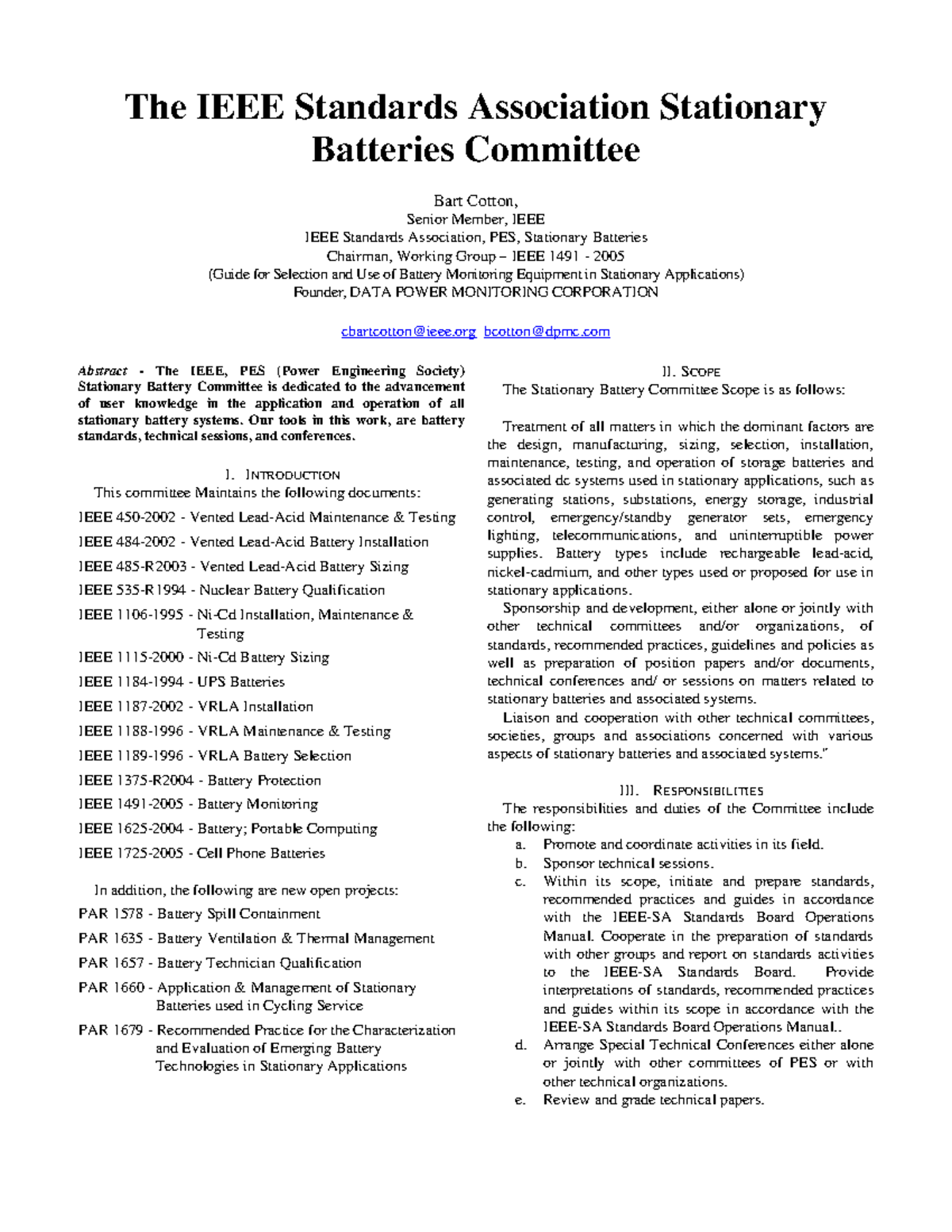 2007 Standards Roadmap - The IEEE Standards Association Stationary ...