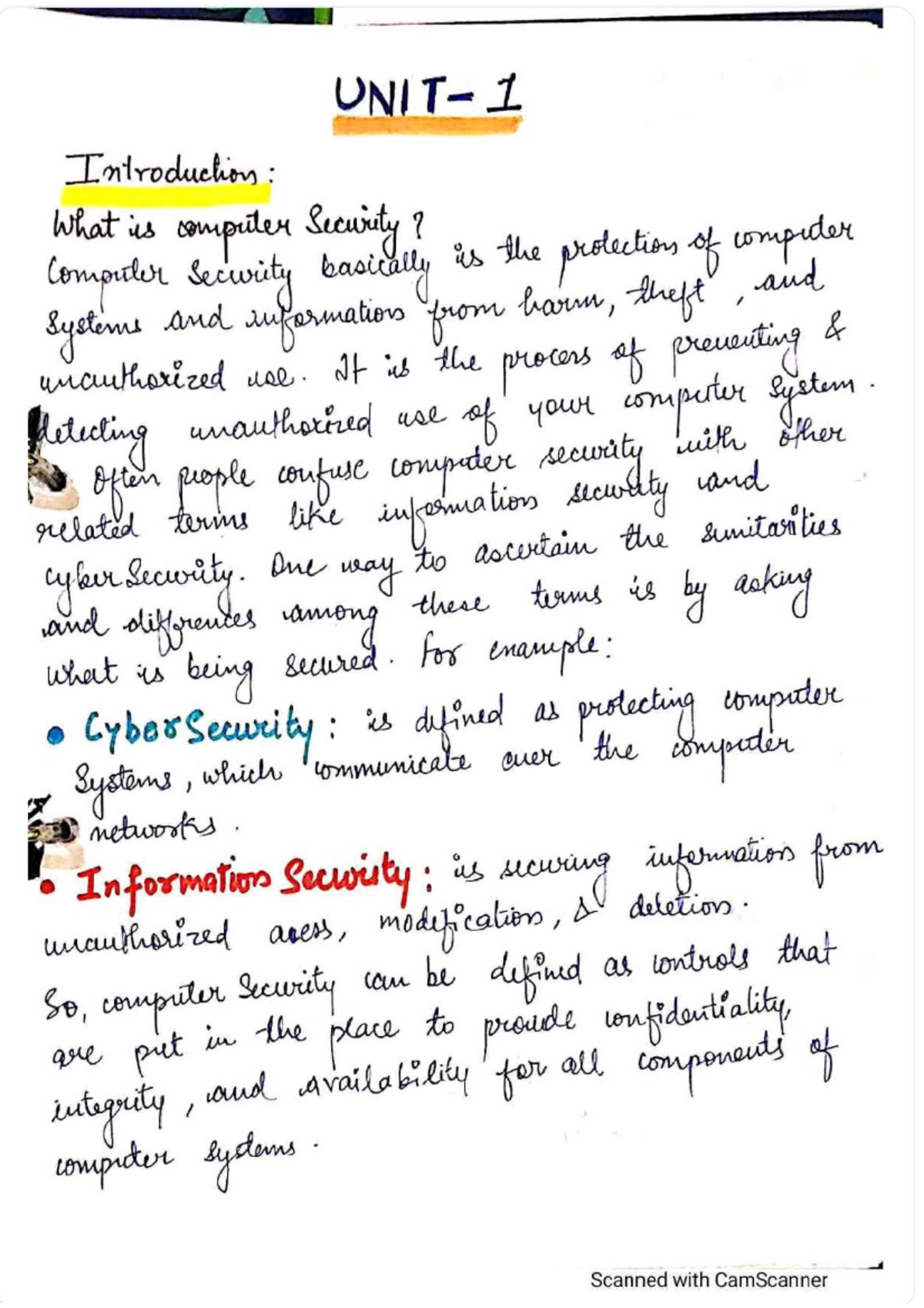 Css-full-notes - 1 Introduction : Computer Security basically is the ...