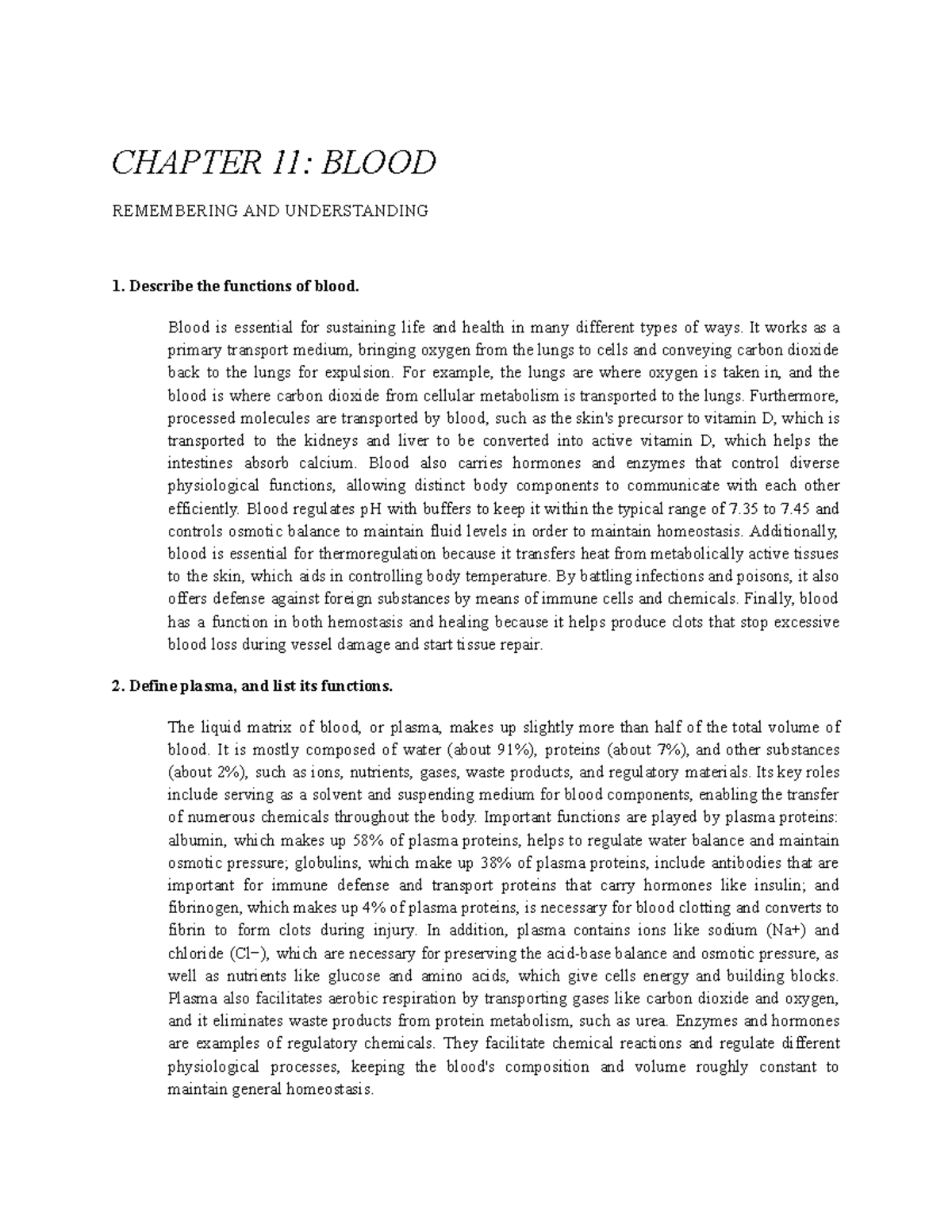 Chapter 11 Blood - CHAPTER 11: BLOOD REMEMBERING AND UNDERSTANDING ...