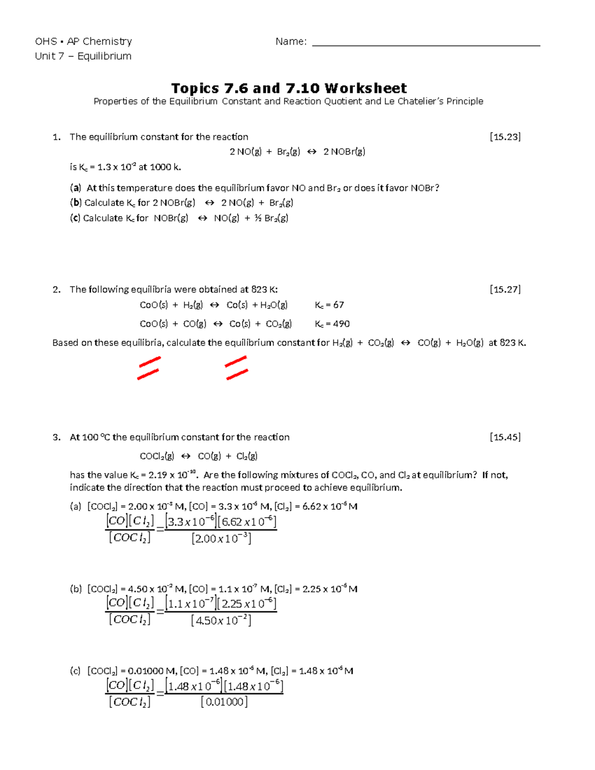 Units+7 - practice - OHS AP Chemistry Name ...
