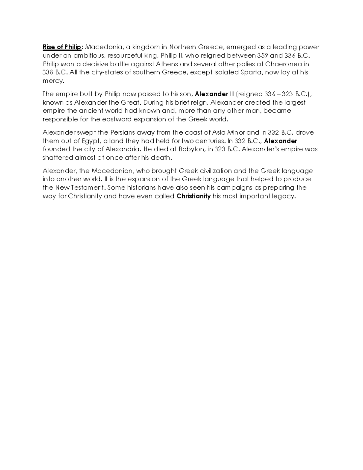 Lecture 11 & 12 - Rise of Philip - Rise of Philip: Macedonia, a kingdom ...