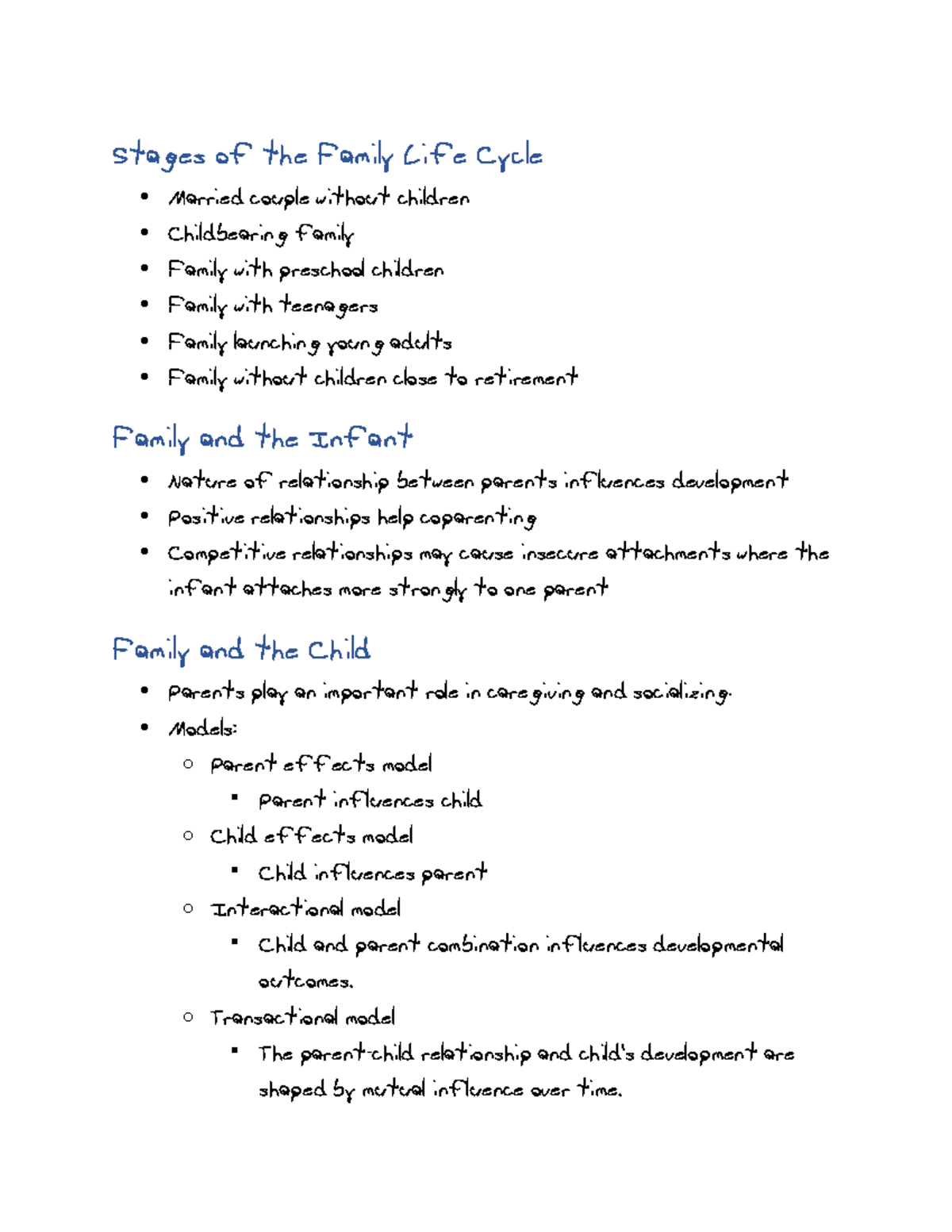M13 Family Relationships - Stages of the Family Life Cycle Married ...
