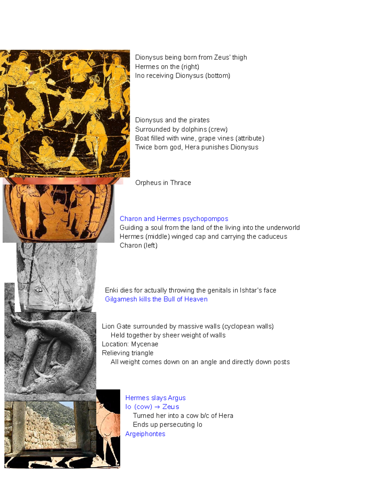 Classics Final with pictures - Dionysus being born from Zeus’ thigh ...