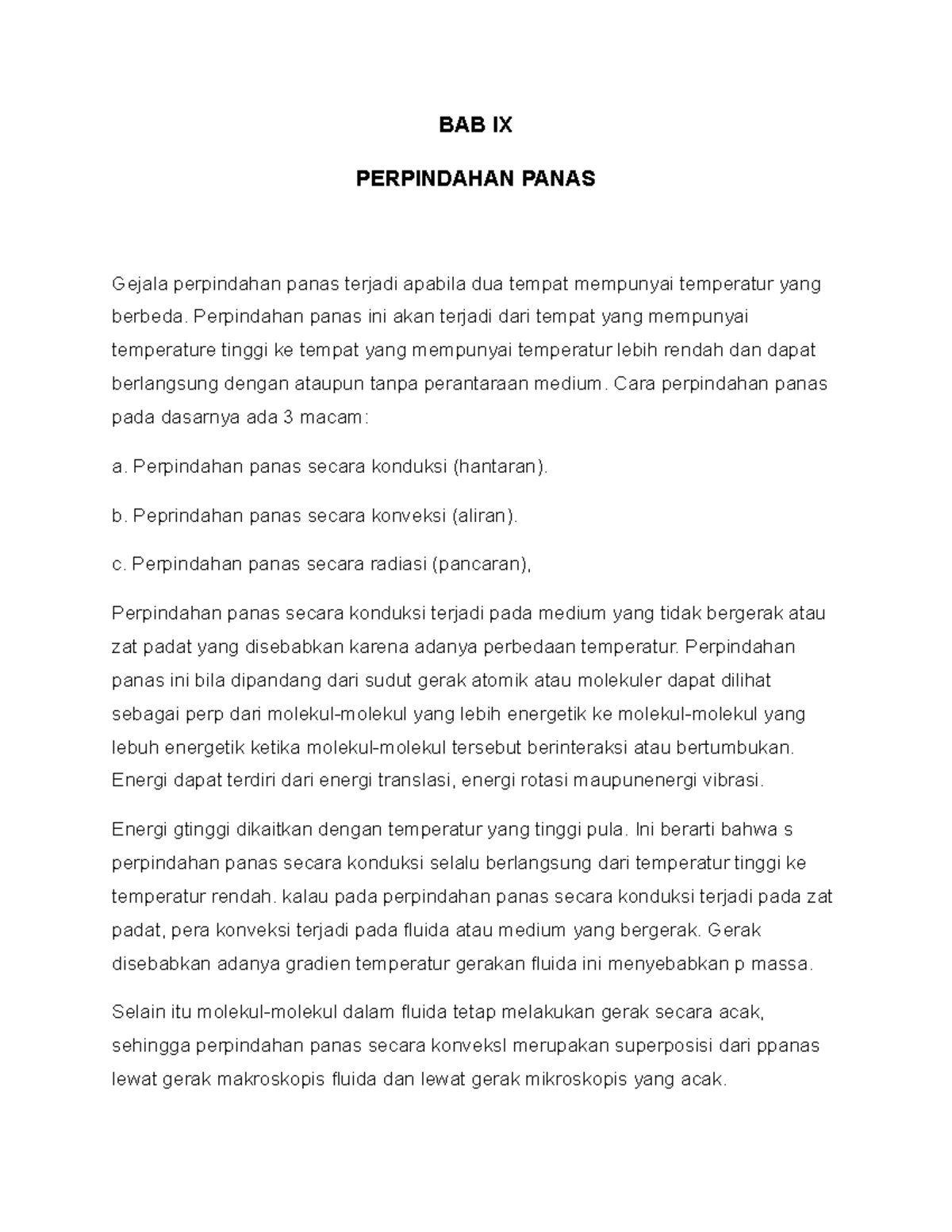 FISIKA DASAR 1 Perpindahan Panas Rangkuman Bab 9 - BAB IX PERPINDAHAN ...