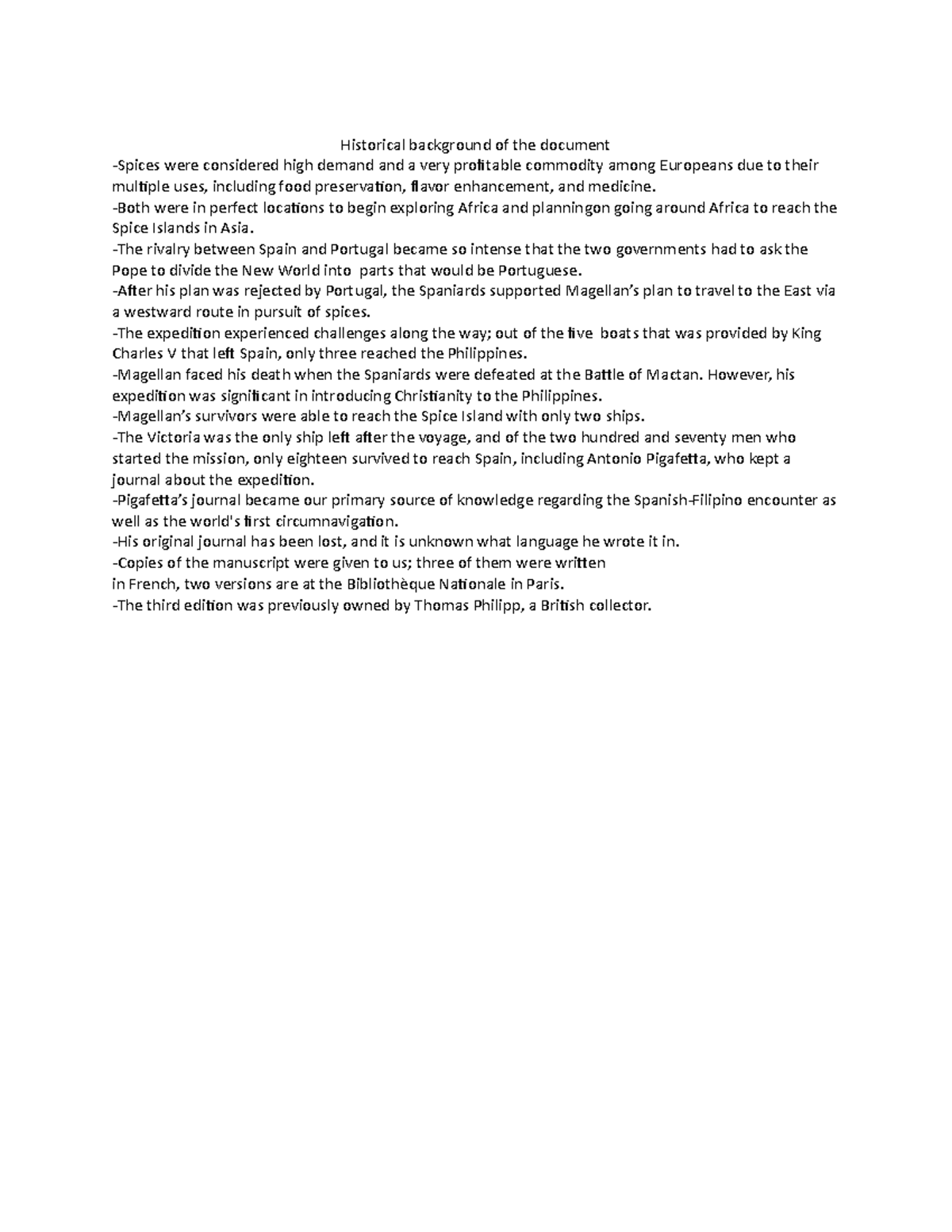 Historical-background - Historical background of the document -Spices ...