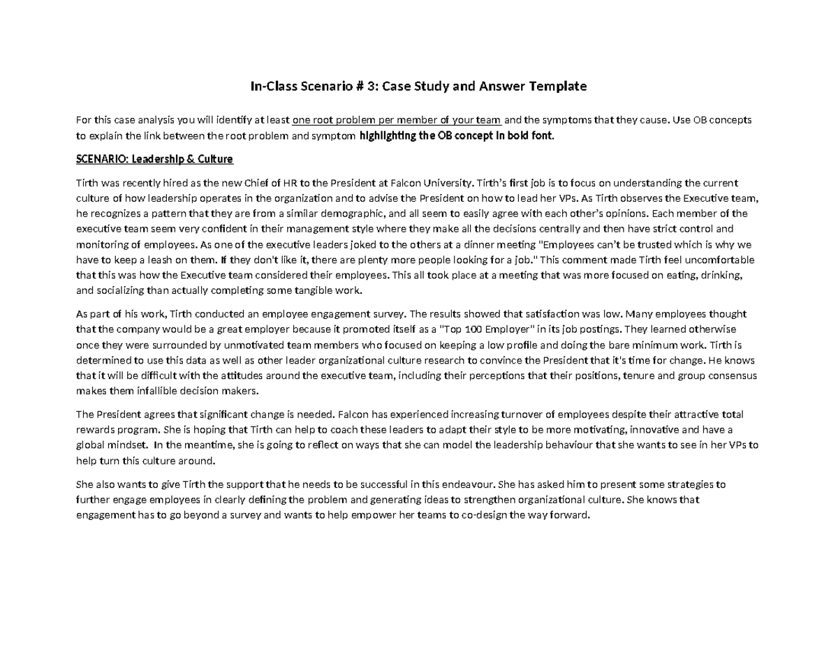 Final Scenario 3 Team 4 - ASSIGNMENT - In-Class Scenario # 3: Case ...