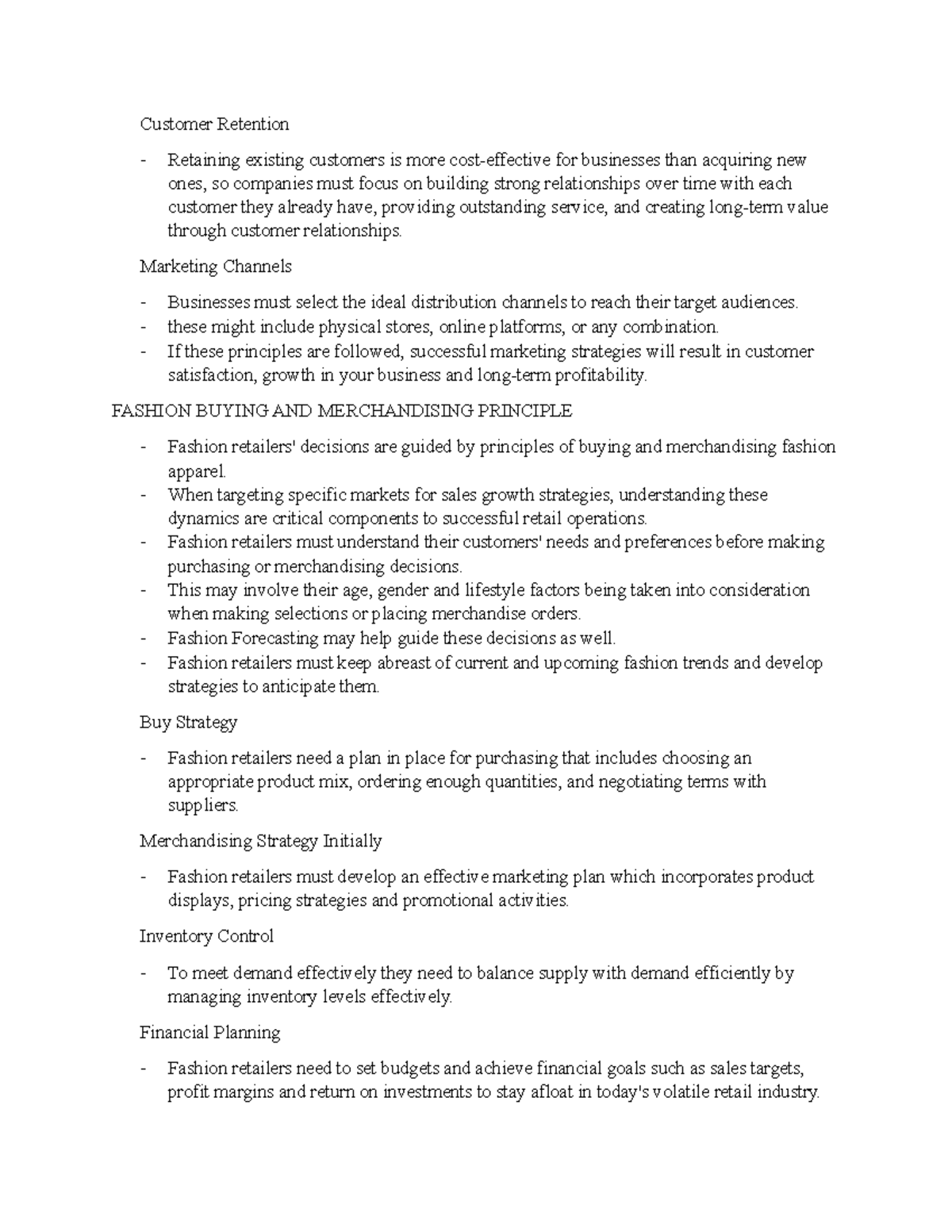 FTT 110 Notes 32 - global textile and fashion industry; an overview of ...