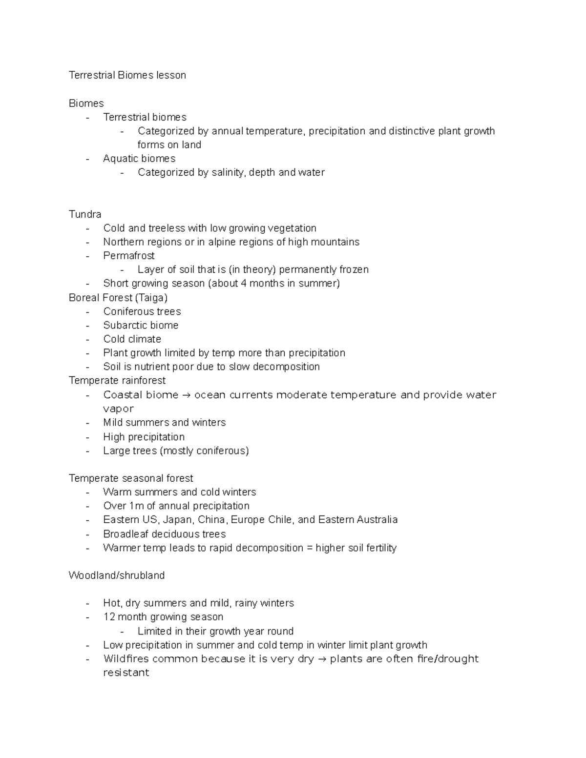 Studoc envr terrestrial biomes - Terrestrial Biomes lesson Biomes ...