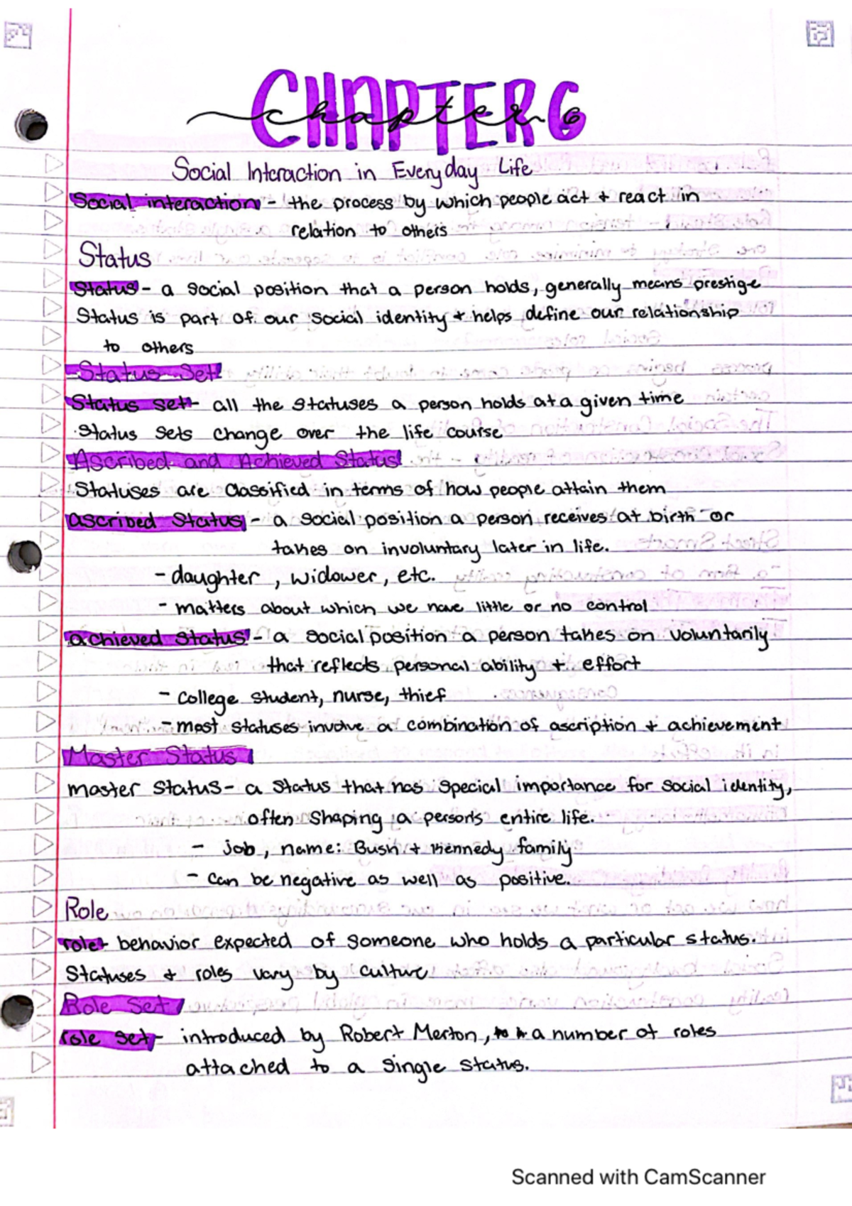 SOC ch 6 notes - SOC 101 - Studocu