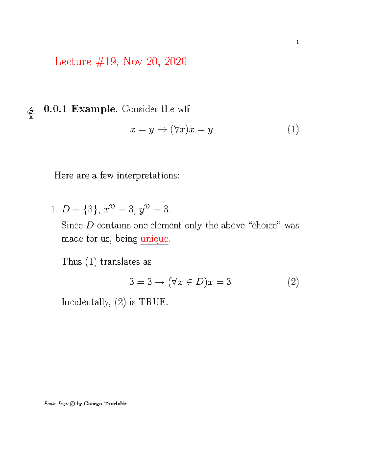 Lec17 - lecture notes - 1 Lecture #19, Nov 20, 2020 0.0 Example ...