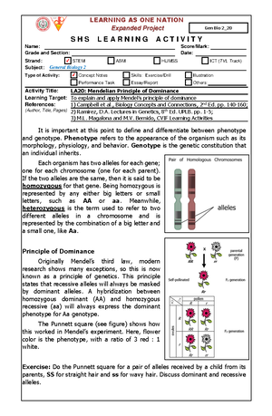General Biology - ... LEARNING AS ONE NATION Expanded Project Gen Bio 2 ...