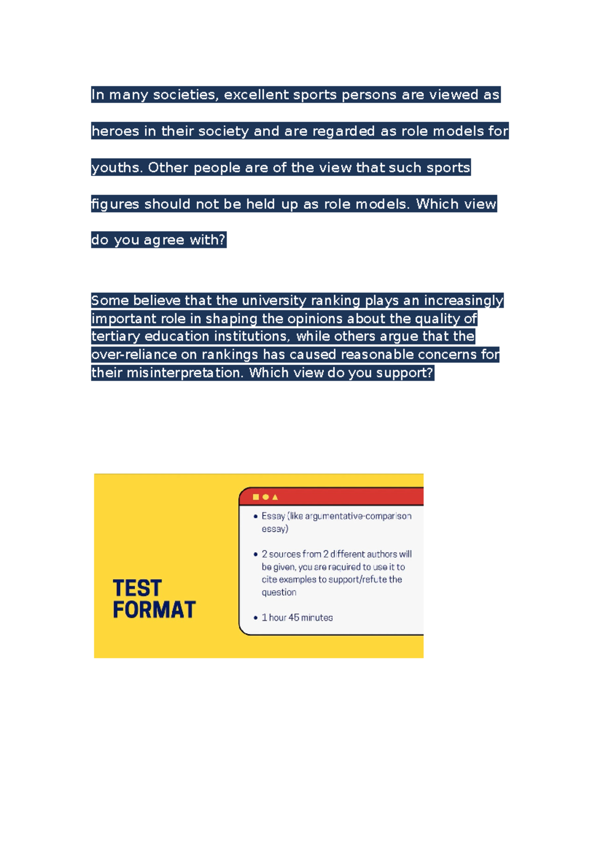 Qet test - Assigned work for QET test，including sentence structures ...