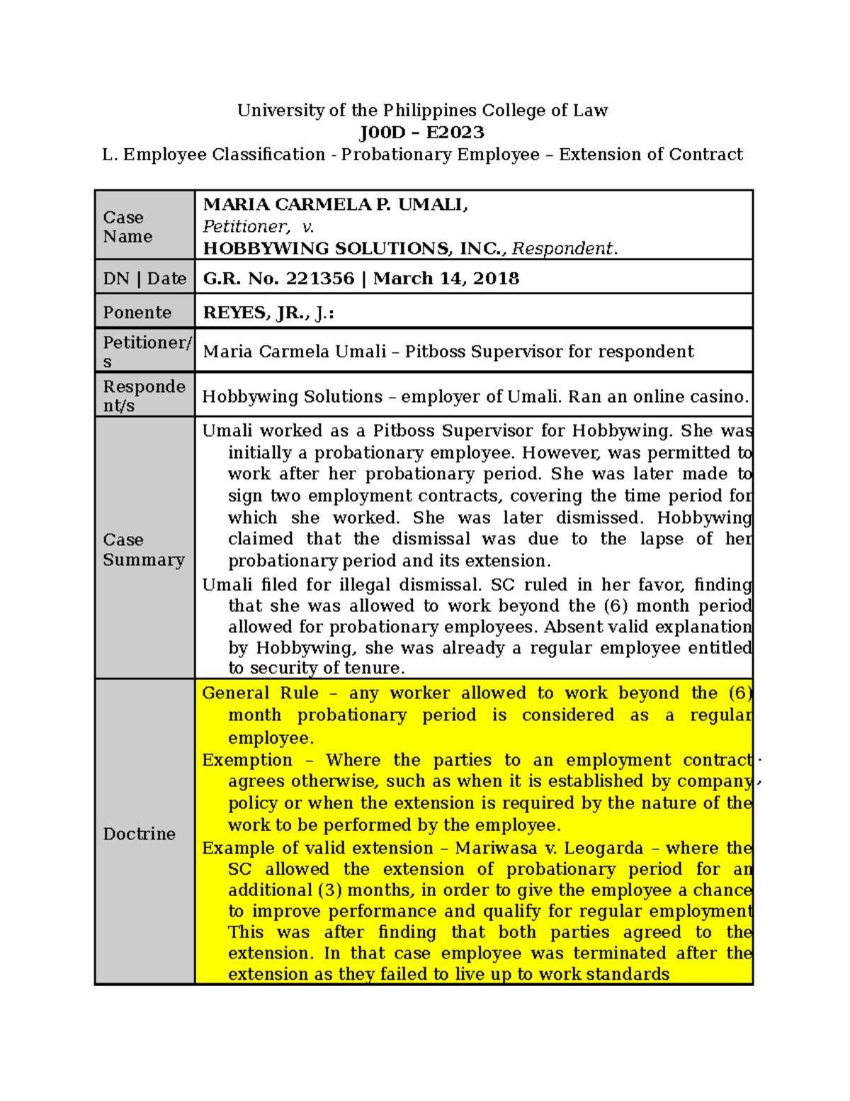 490266546 172 Probationary Employee Extension of Contract Ma Carmela ...