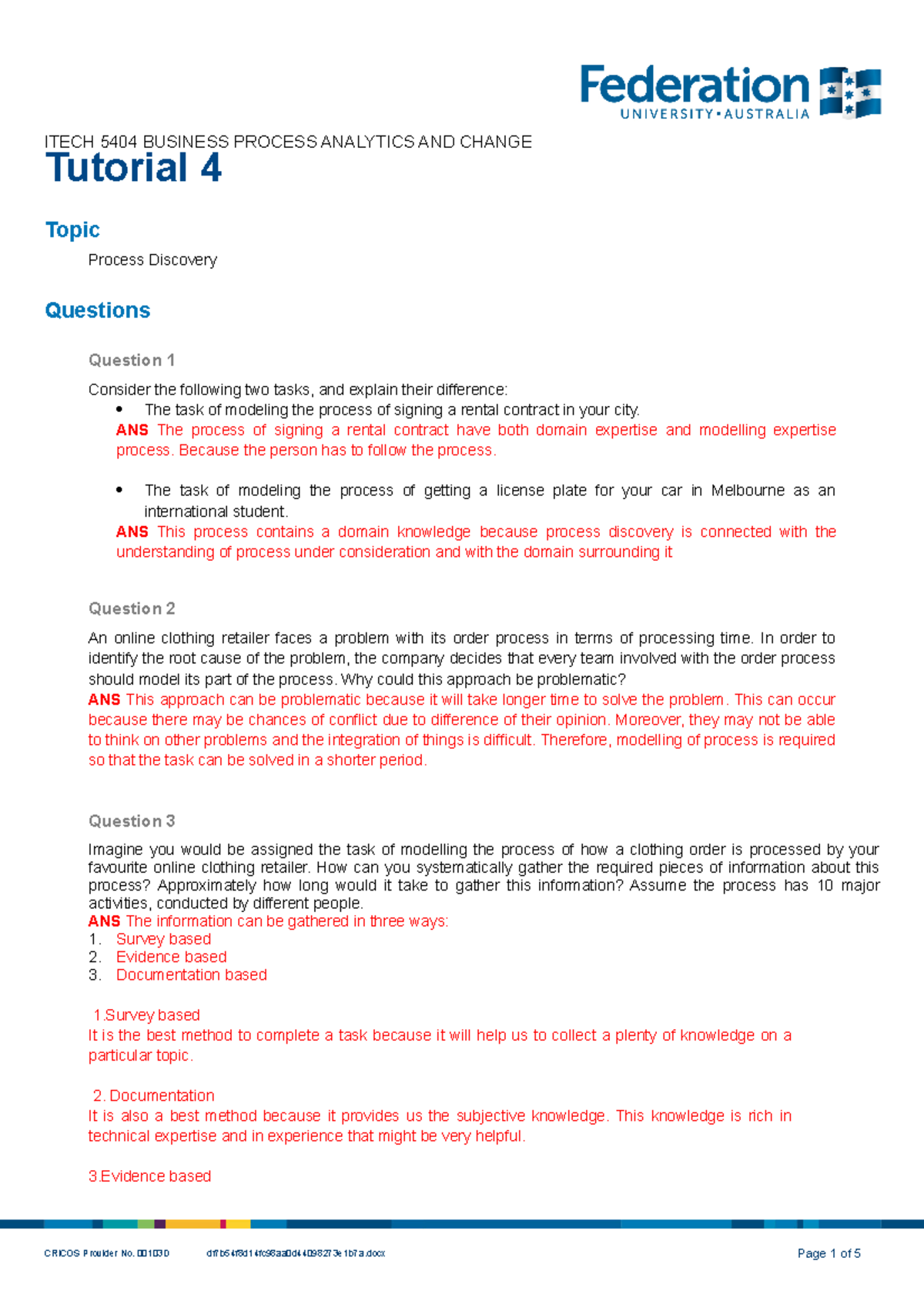 Manjeetkaur 30345778 ITECH5404 04 tutorial 04 - ITECH 5404 BUSINESS ...