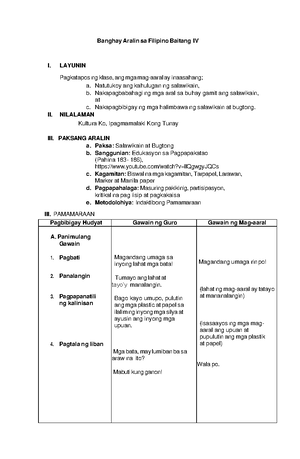 Lesson PLAN Grade 6- Piksyon AT DI Piksyon - Republic of the ...