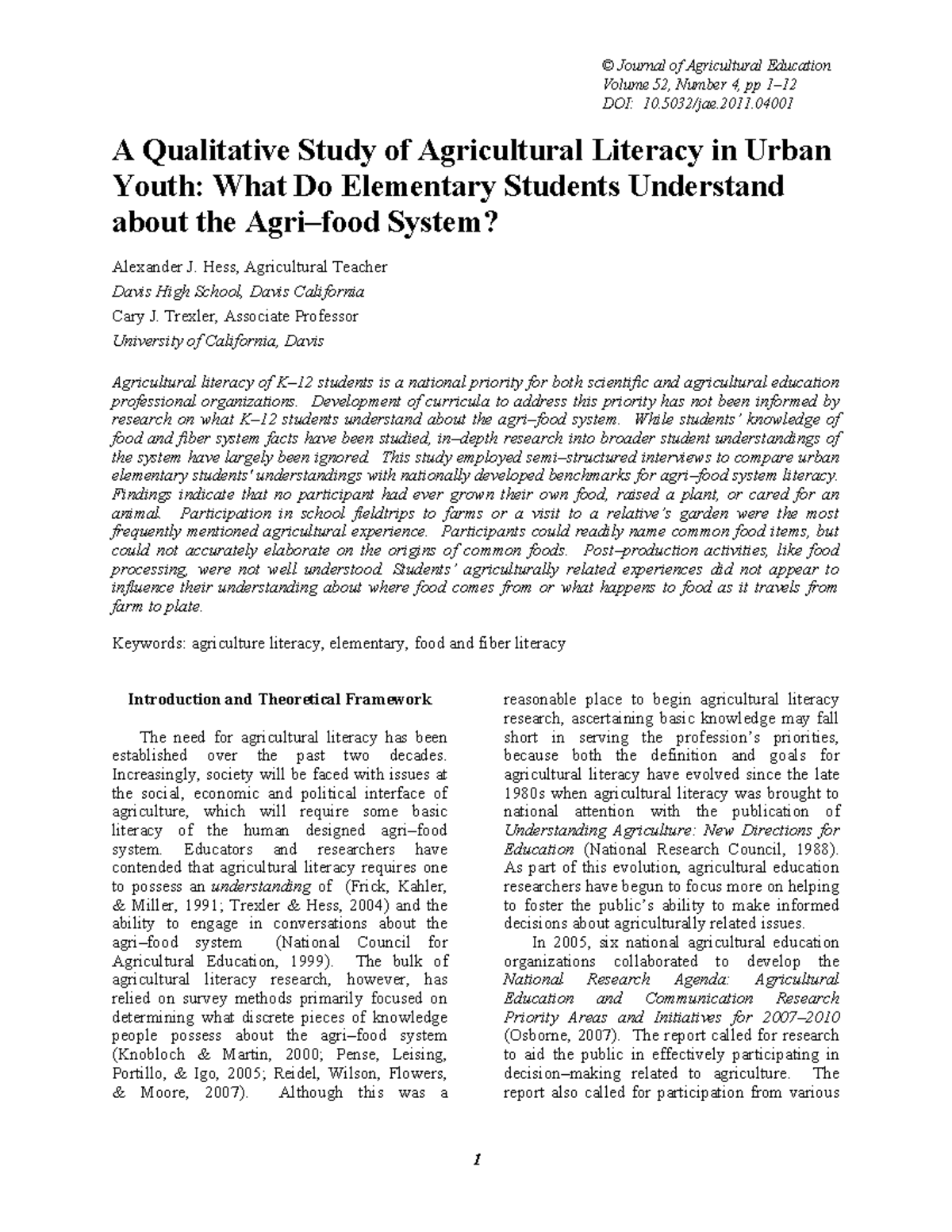 EJ956096 - JJHHHH - © Journal of Agricultural Education Volume 52 ...