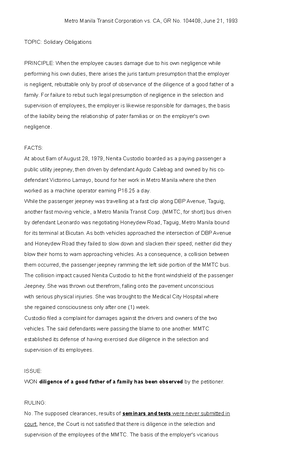 Natural Obligations - Civil obligations give a right of action to ...