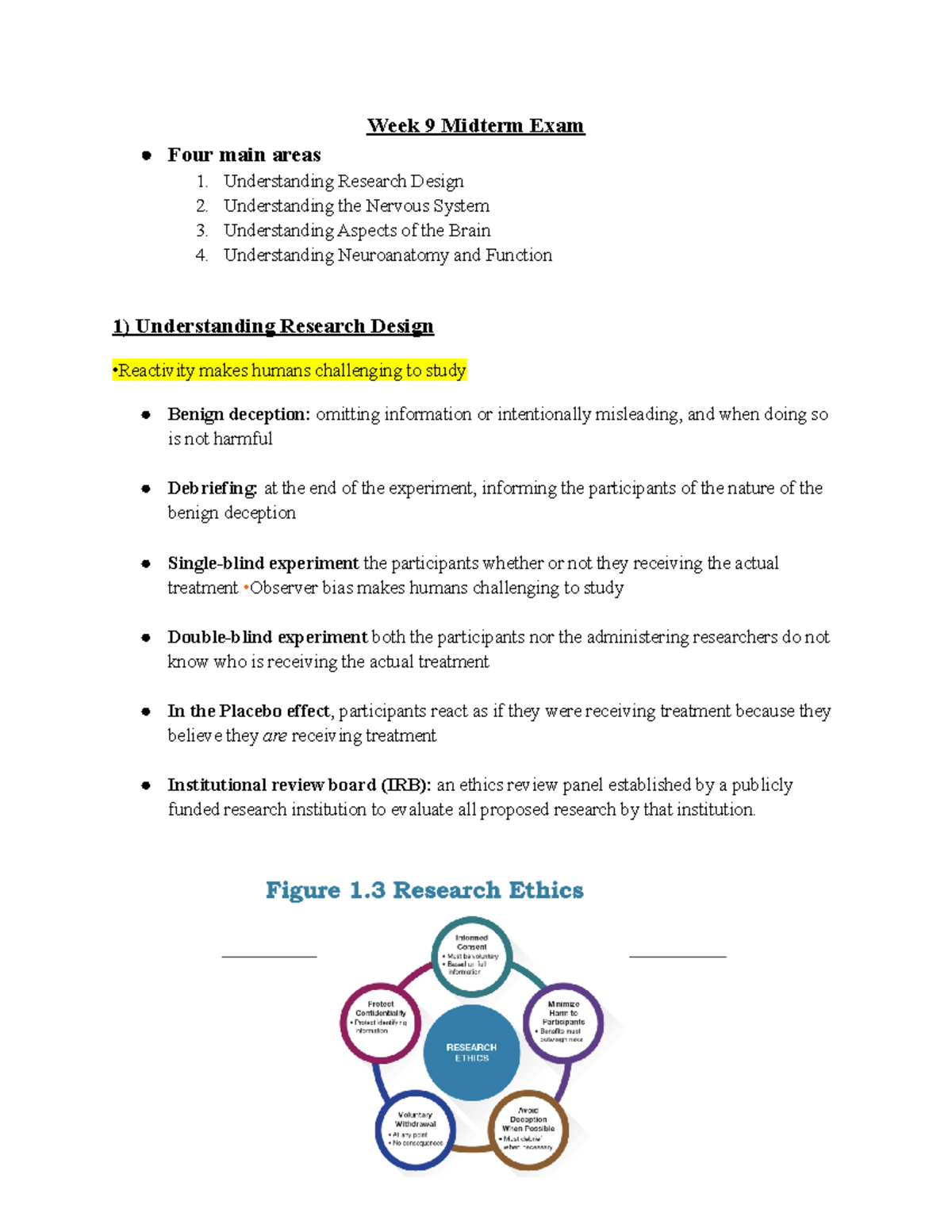 Gen Psych Midterm (Week 2 and 3) Study Guide - Week 9 Midterm Exam Four ...