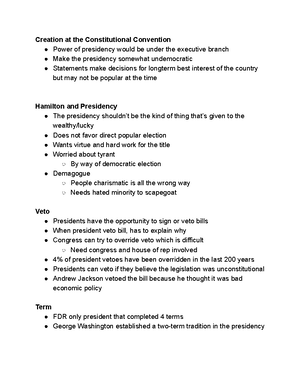 American Gov Notes 2 13 - Tyler Camarillo - VOTING CAMPAIGNS & ELECTION ...